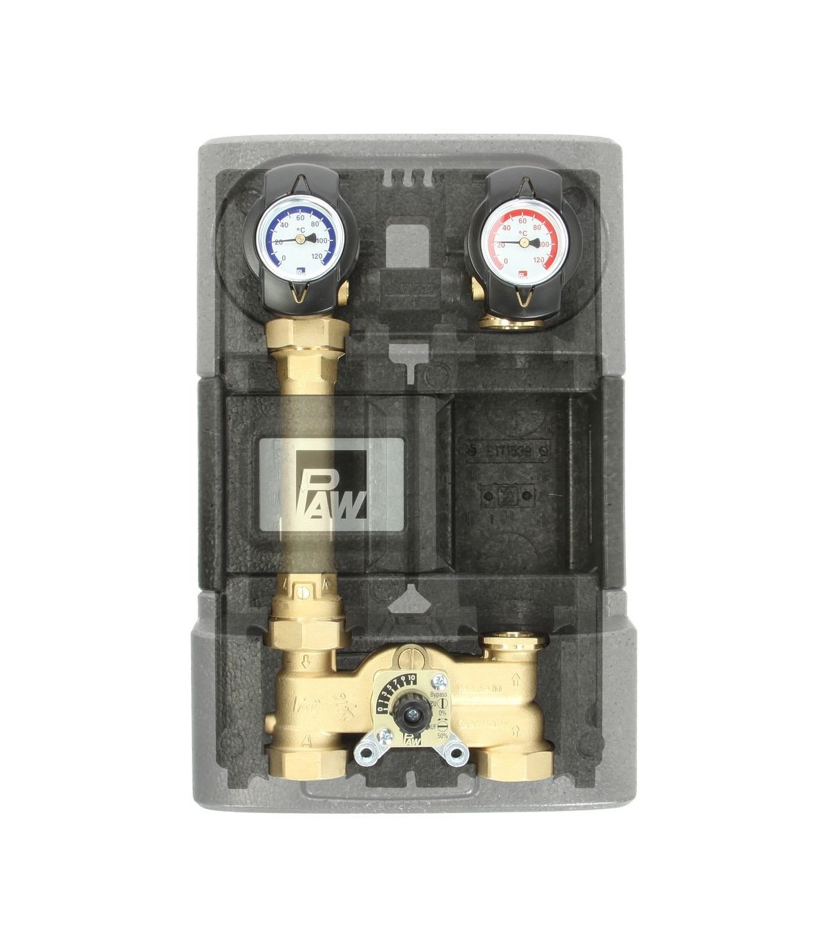 Heating circuit module k34 dn25 mixer 3 lanes + bypass without pump
