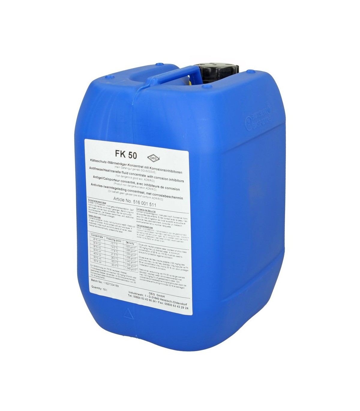 Fk 50 líquido caloportor concentrado se puede mezclar con Tyfocor® l