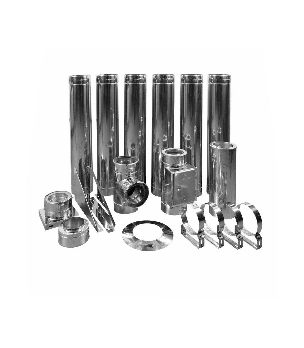Set de base conduit fumée double paroi diamètre 130 mm pour tous les ...