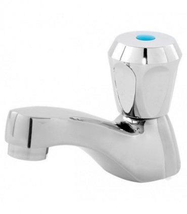 Single tap cold water, dn15 plastic handle, chromed brass