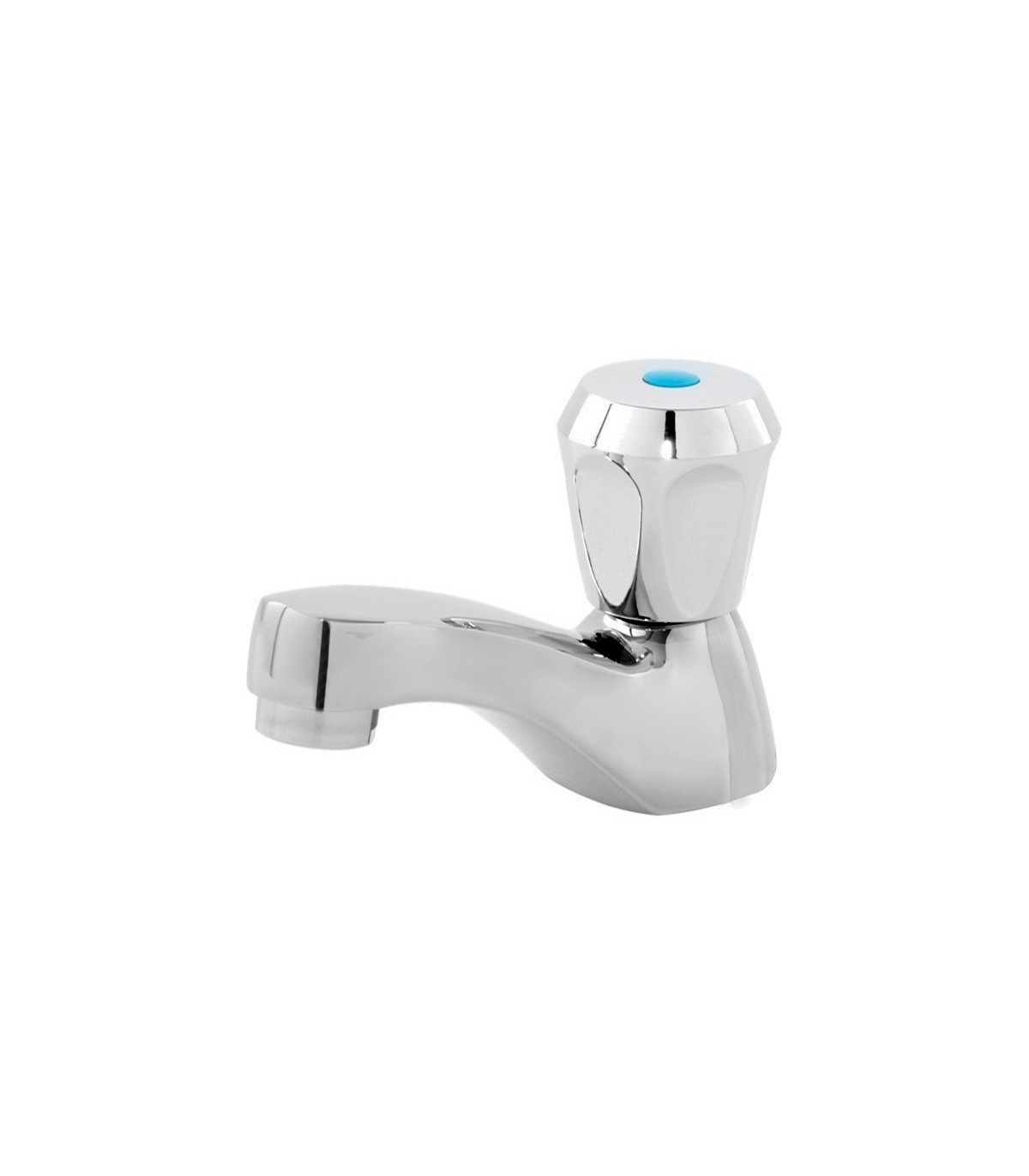 Single tap cold water, dn15 plastic handle, chromed brass