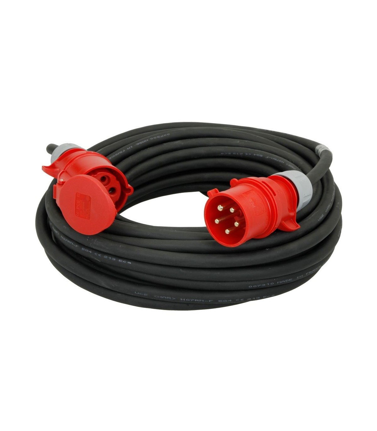 Rallonge CEE fiche 32A/prise noir