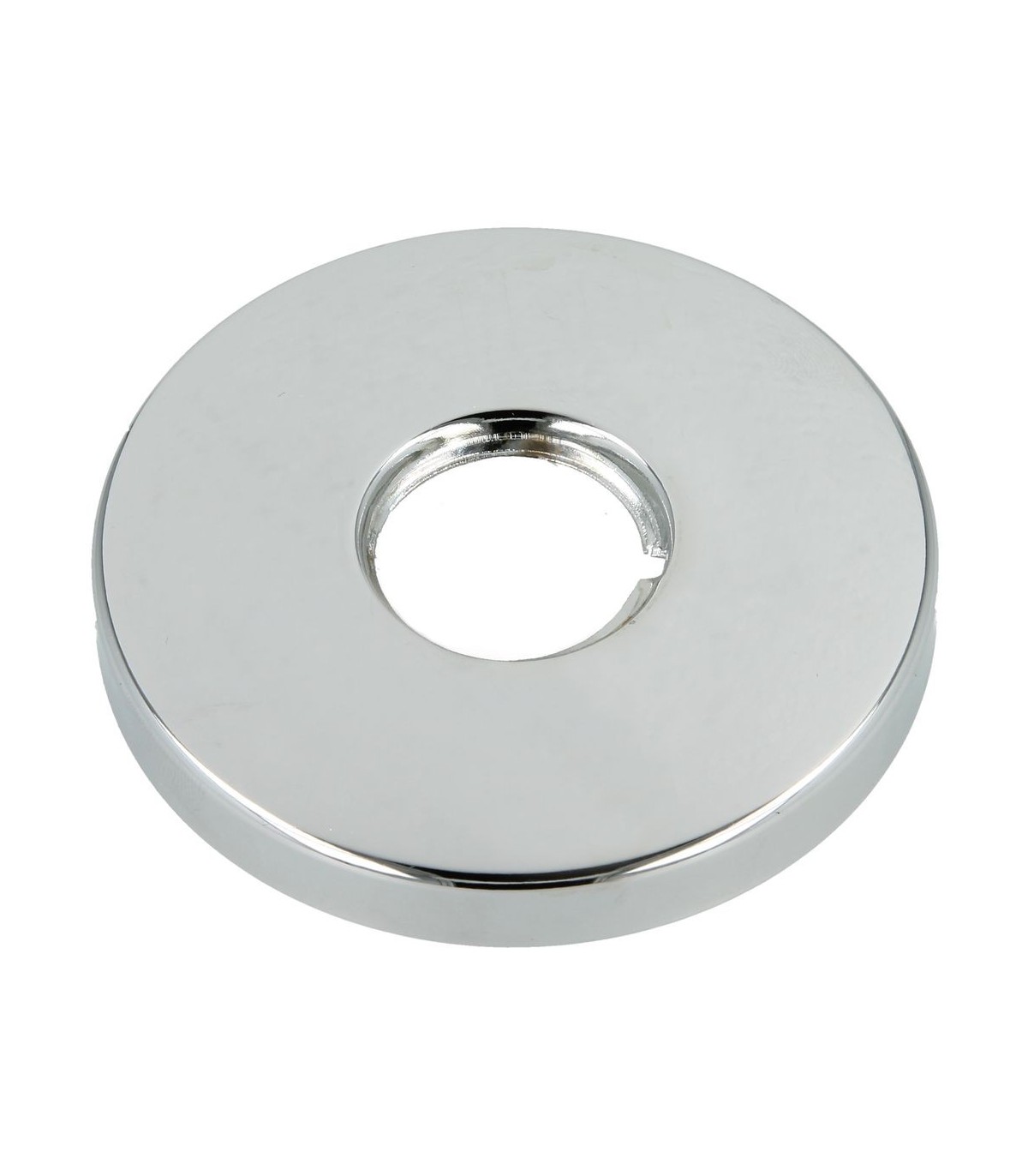 Rosace design filetée, laiton chromé 80 mm x 3/4 x 10 mm