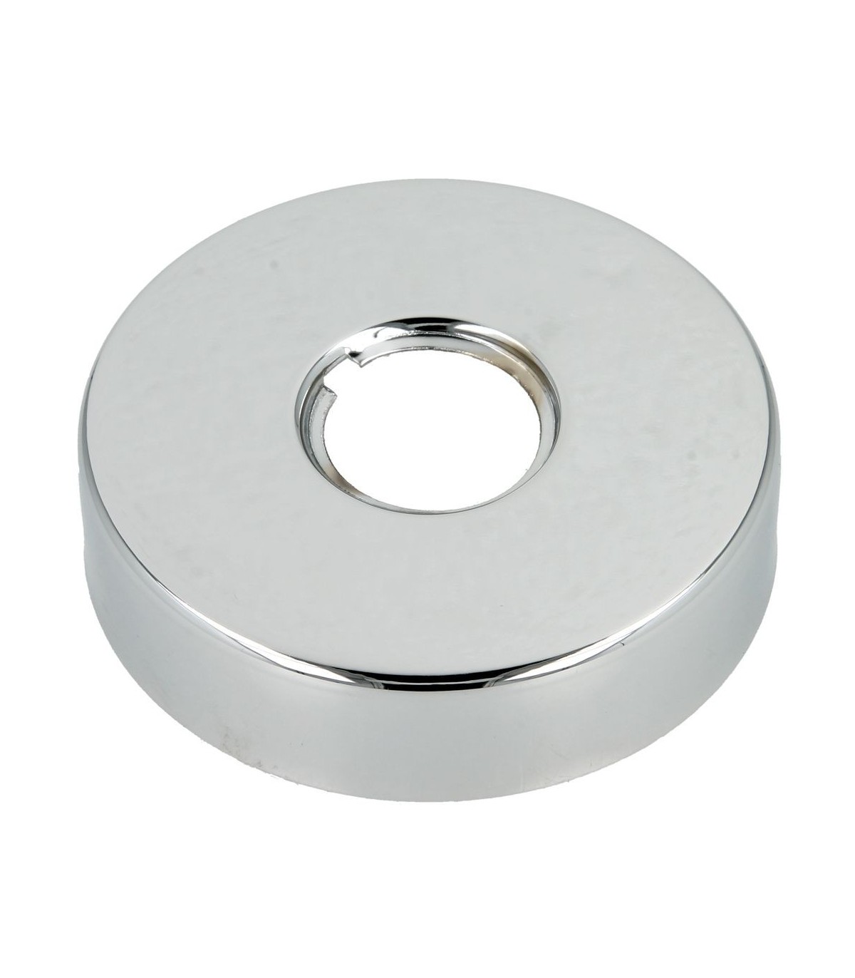 Rosace design filetée, laiton chromé 80 mm x 3/4 x 15 mm