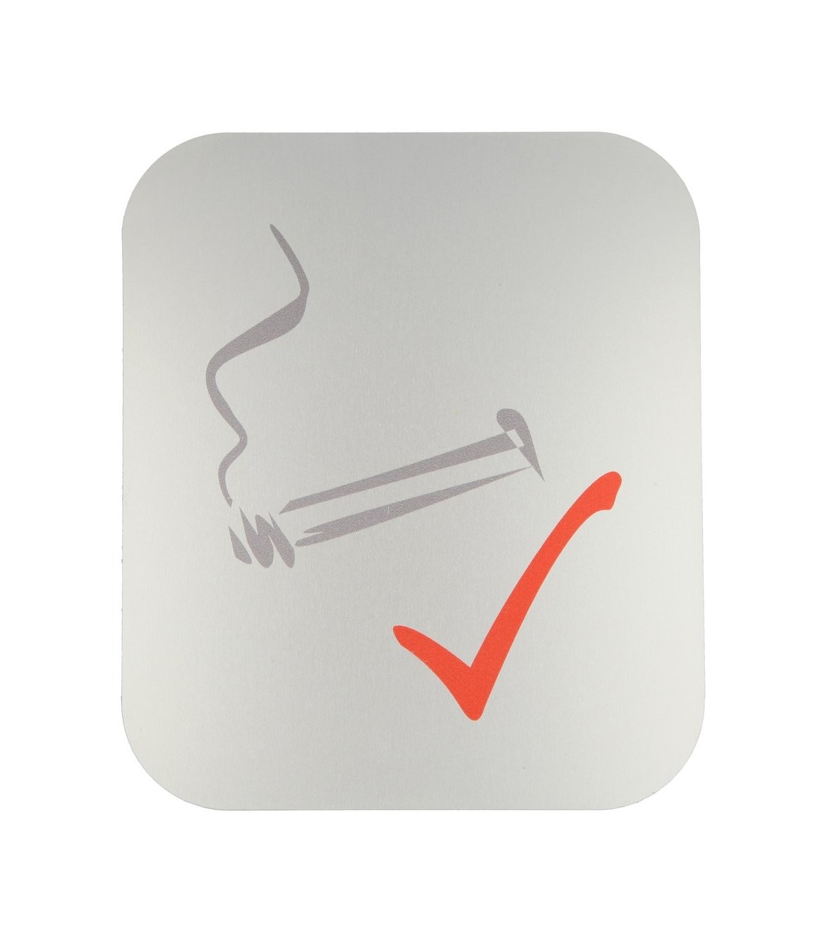 Pictogramme zone fumeur, alu anodisé autocollant