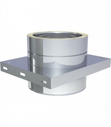 Plaque de base inox Diam 200 mm pour support intermédiaire double paroi ...
