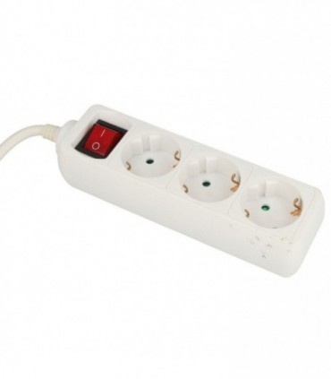 Multiprise block Kopp triple, switch, white, 250 V~, 16A