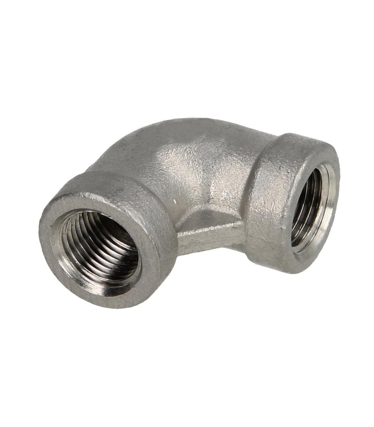 Codo de acero inoxidable 90° 2 1/2'' FF/FF