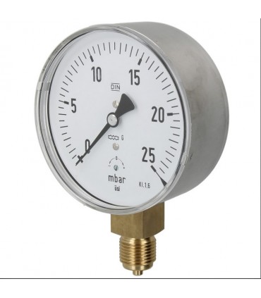 Spring gauge with gas capsule 0 - 25 mbar