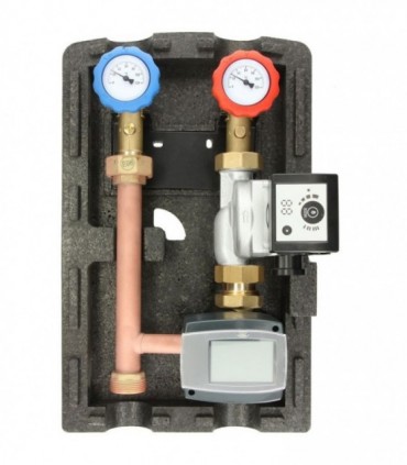 Connection group heating circuit mixed with whms and circulator