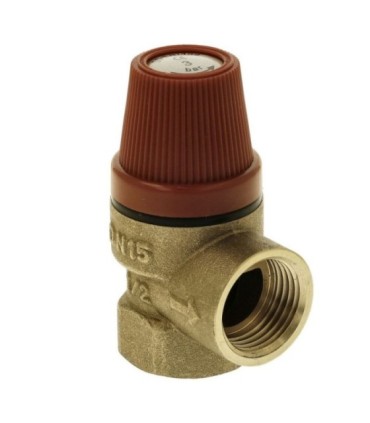 Air-water heat pump safety valve