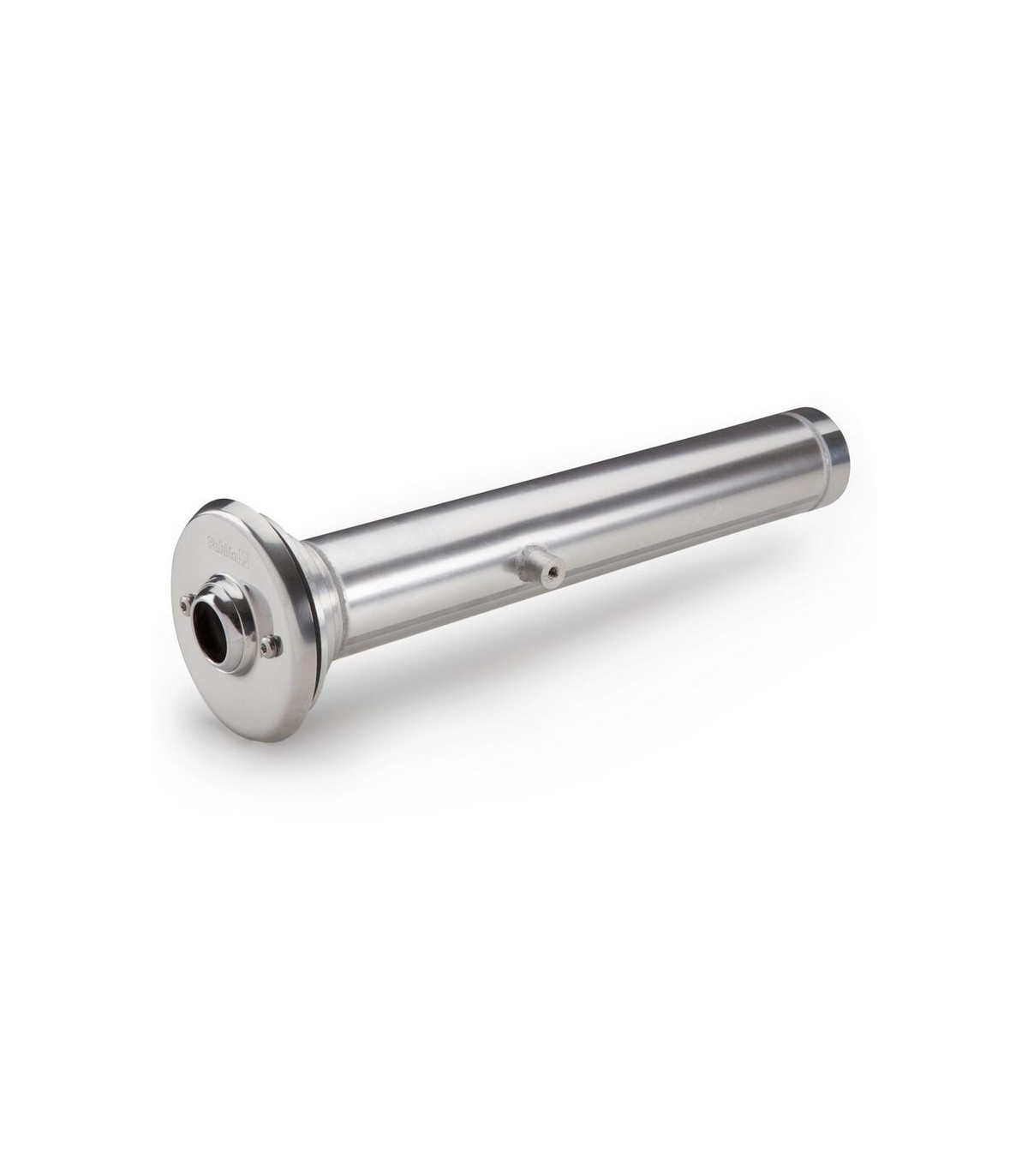 Stainless steel entrance nozzle with wall socket for concrete pools