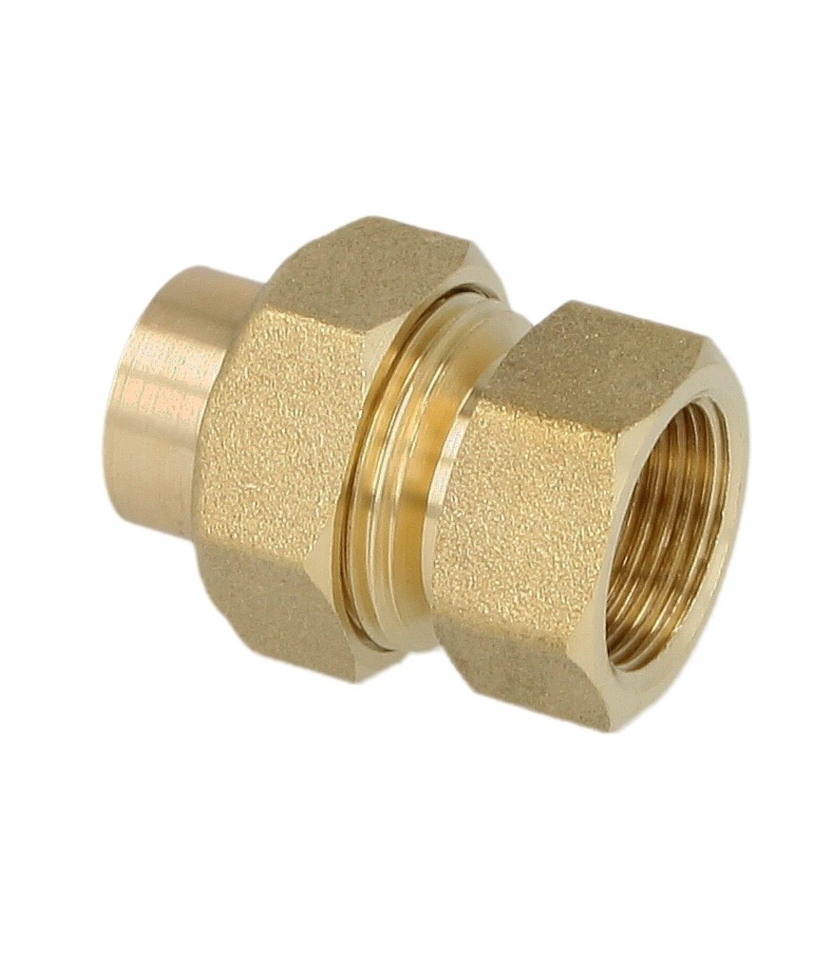 Raccord à braser en laiton rouge 12 mm x 1/2’’ F/FF étanchement conique