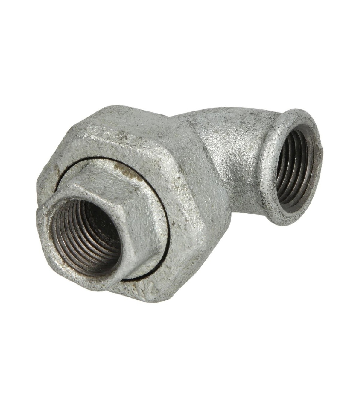 Raccord en fonte malléable raccord coudé 1/2’’ FF/FF étanchement plat