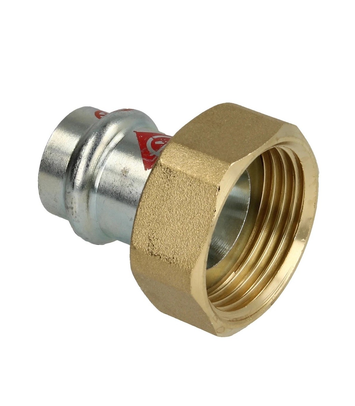 Raccord à sertir en acier C 42 mm x 2’’ F/FF contour V étanchement plat