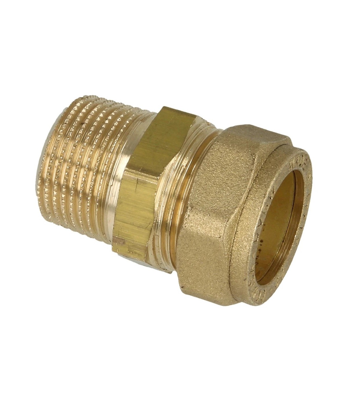 Raccord bicône de serrage en laiton avec filetage mâle diam. 28 mm x 1’’