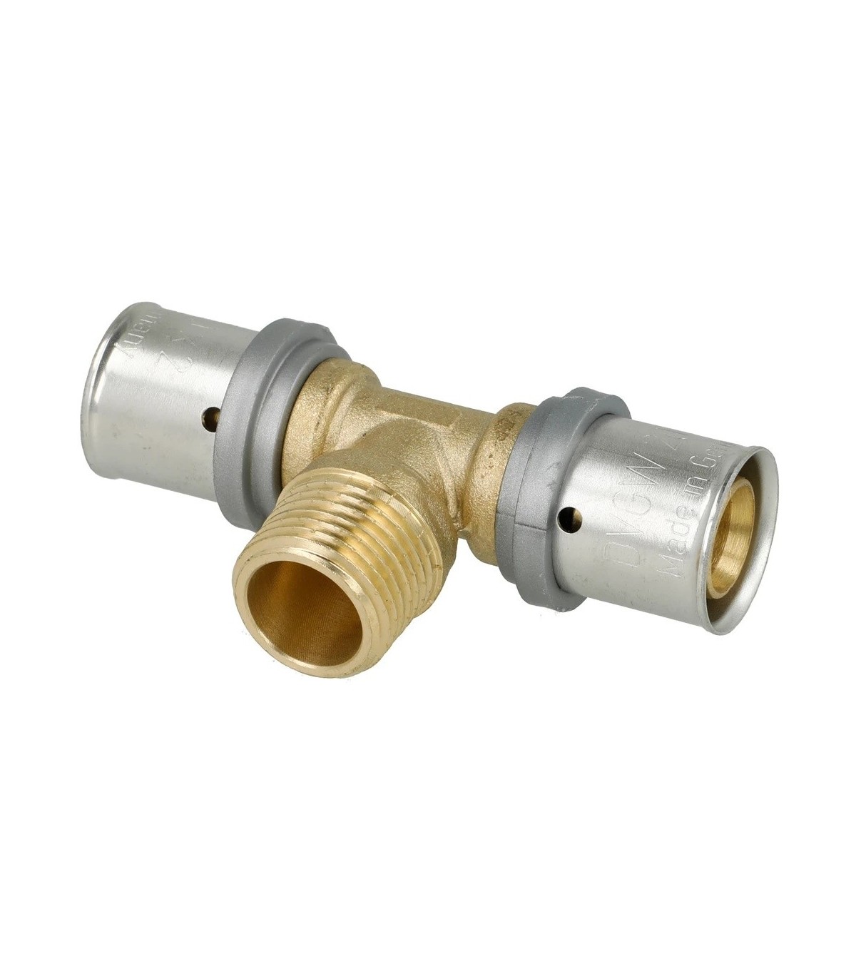 Té à sertir 20 mm x 1/2’’ FM x 20 mm contur TH