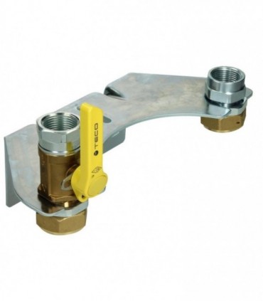 1' bi-tube counter set with ball valve and connection