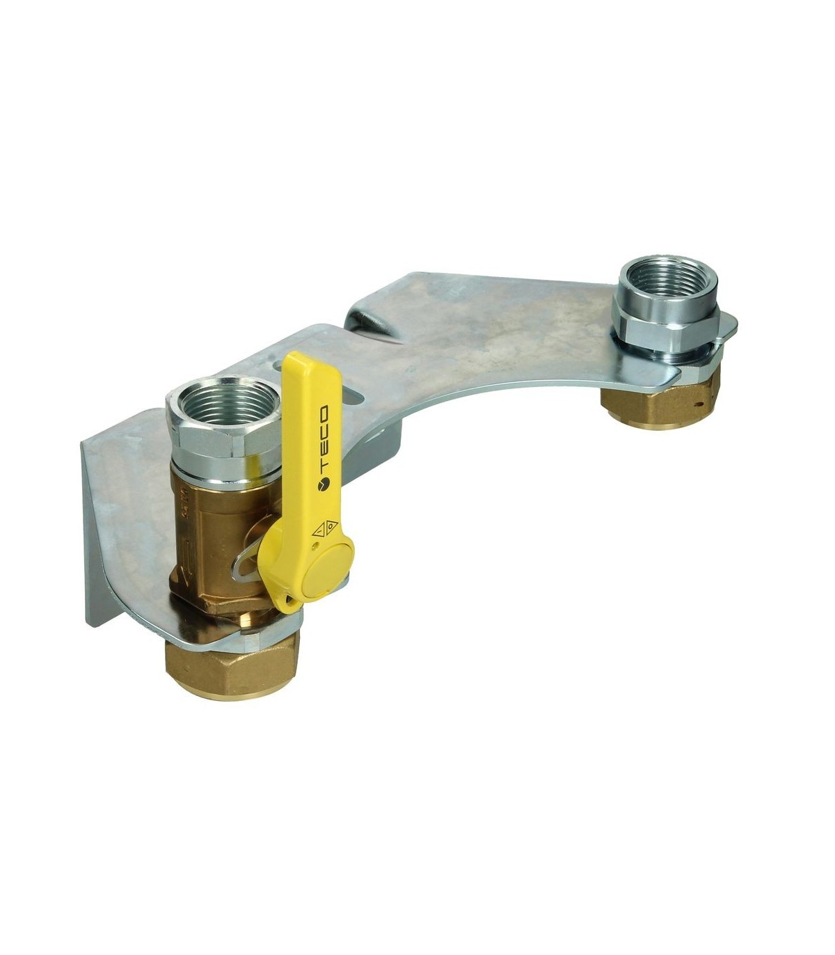 1' bi-tube counter set with ball valve and connection